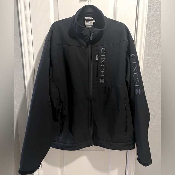 Cinch | Jackets & Coats | Cinch Mens Black With Grey Logos Bonded ...